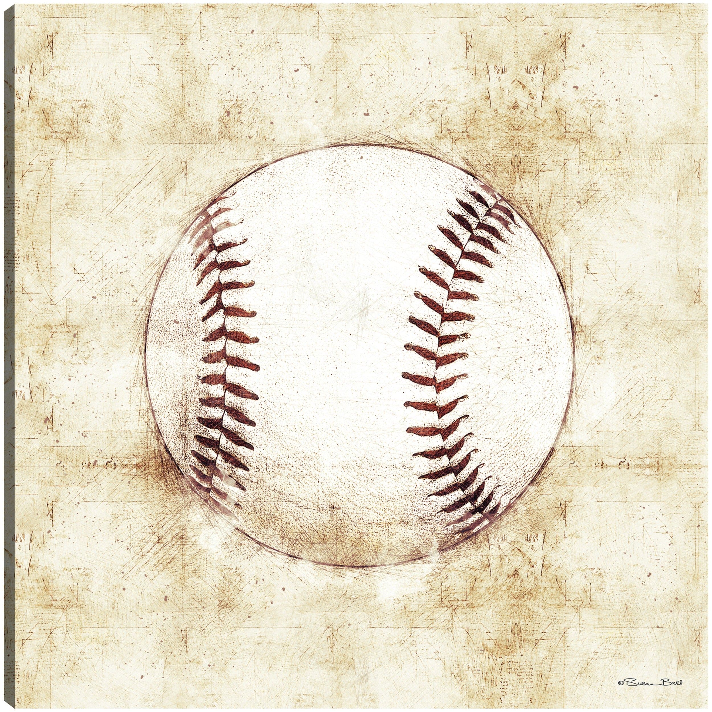 Bosquejo de béisbol - Susan Ball – Fine Art TJ