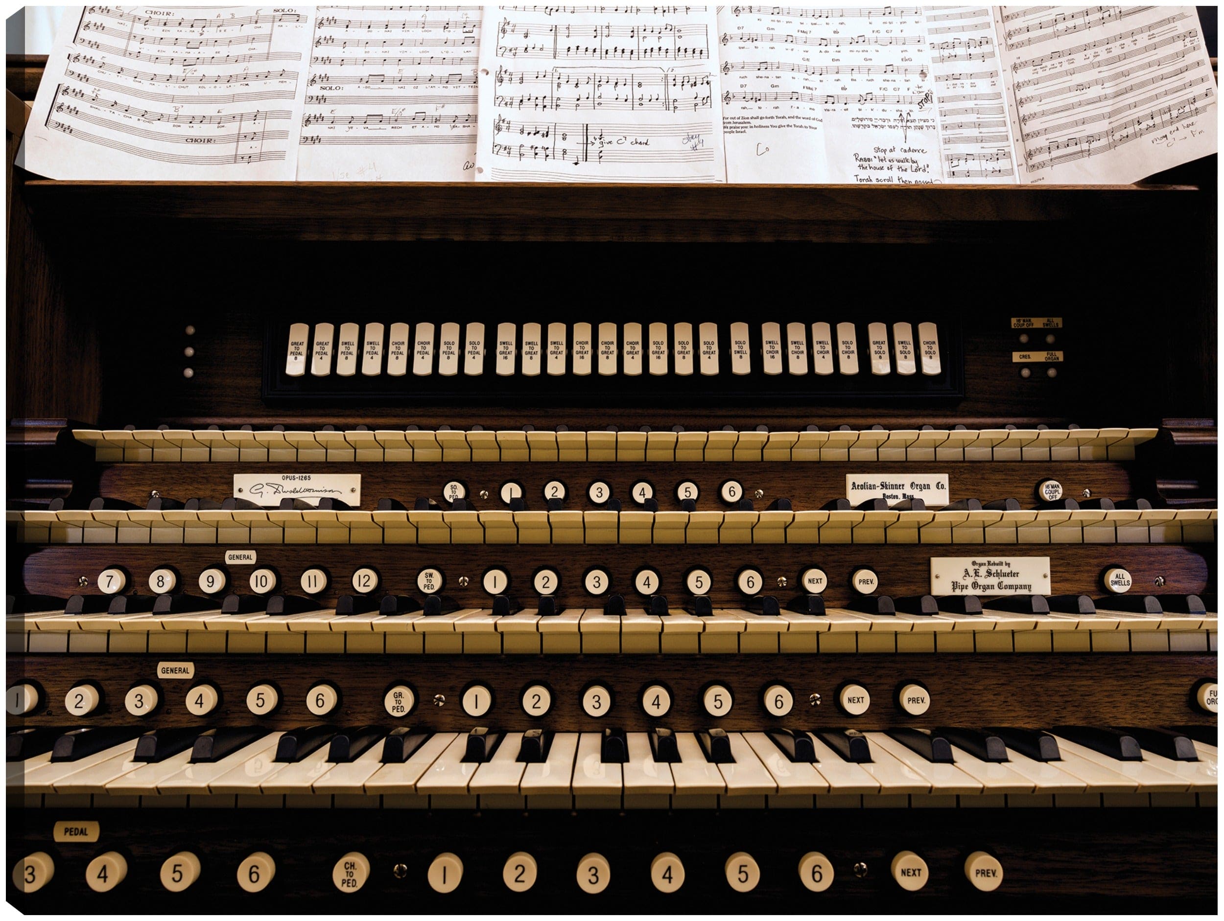 Consola de órgano de tubos - Panoramic Images – Fine Art TJ